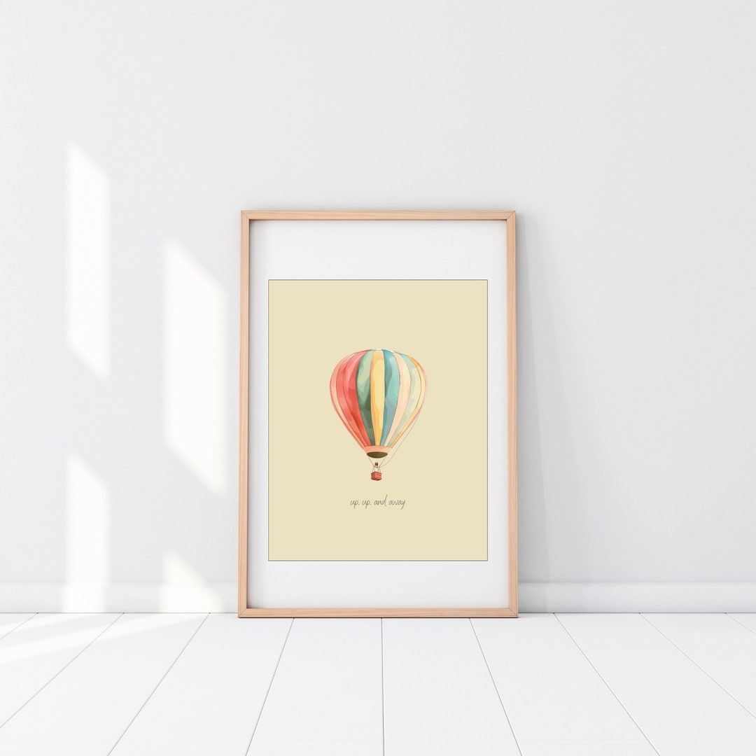 Hot Air Balloon Poster Instant Wall Art Hot Air Balloon Print Cute ...