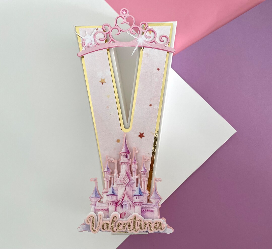 Princess 3D Letter, Princess Party Theme, Princess Birthday Keepsake ...