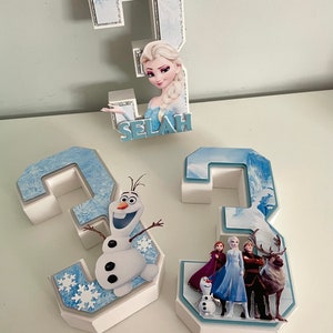 Frozen 3D Letter, Olaf 3D Number, Frozen Party, Frozen Party Theme ...