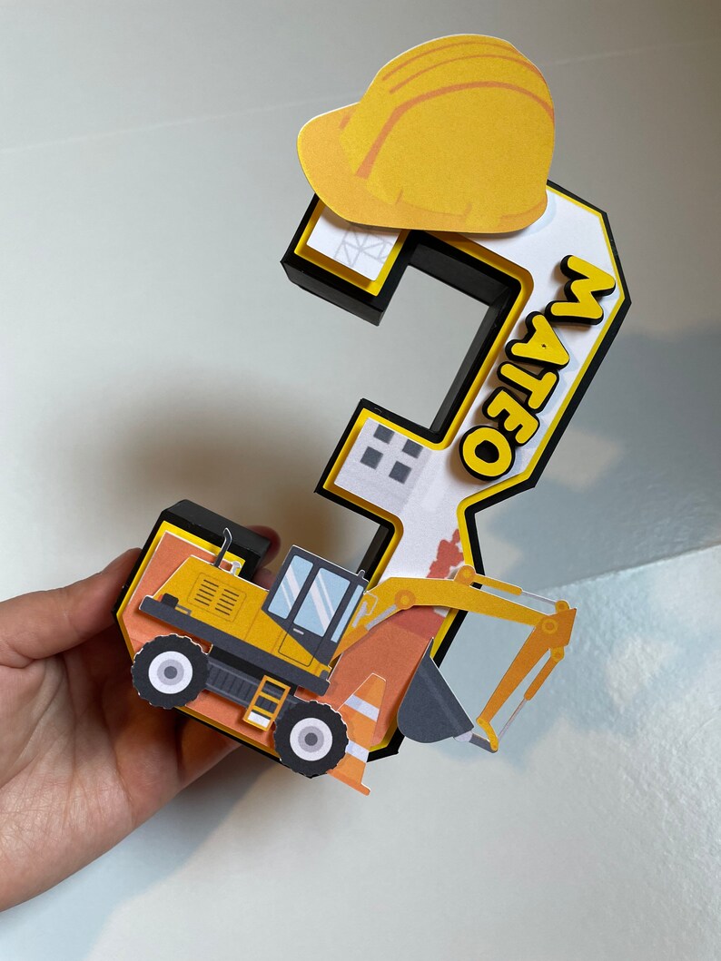 3D Letter Construction Theme Party Construction Party - Etsy