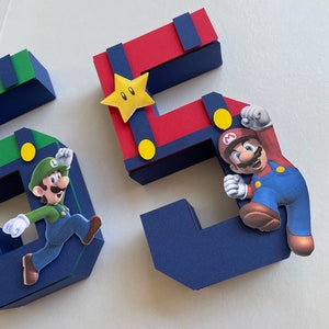 3D Mario Bros, Super Mario 3D Letter, Mario Bros Theme Party, Super ...
