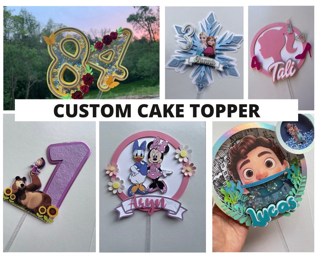 Custom Birthday Cake Topper, Personalized Cake Topper, Cake Topper for ...