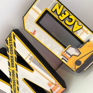 3D Letter, Construction Theme Party, Construction Party Supplies, 3D ...