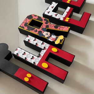 3D Letters Mickey Mouse, One Mickey Party Supplies, Custom 3d Letter ...