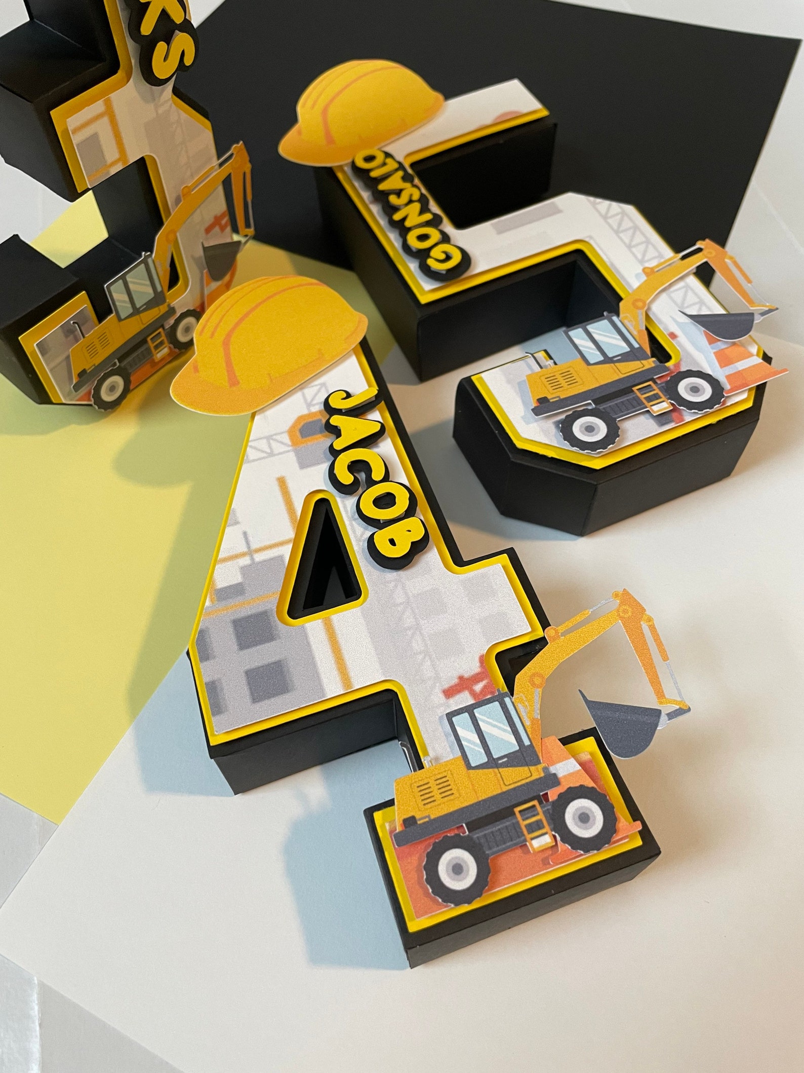 3D Letter Construction Theme Party Construction Party - Etsy
