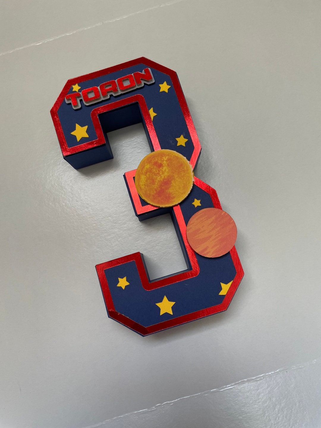 3D Number Planets Party, Space Party Supplies, Astronaut Party Decor ...