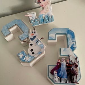 Frozen 3D Letter, Olaf 3D Number, Frozen Party, Frozen Party Theme ...