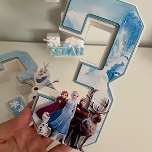 Frozen 3D Letter, Olaf 3D Number, Frozen Party, Frozen Party Theme ...