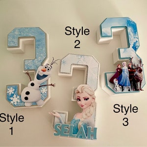 Frozen 3D Letter, Olaf 3D Number, Frozen Party, Frozen Party Theme ...