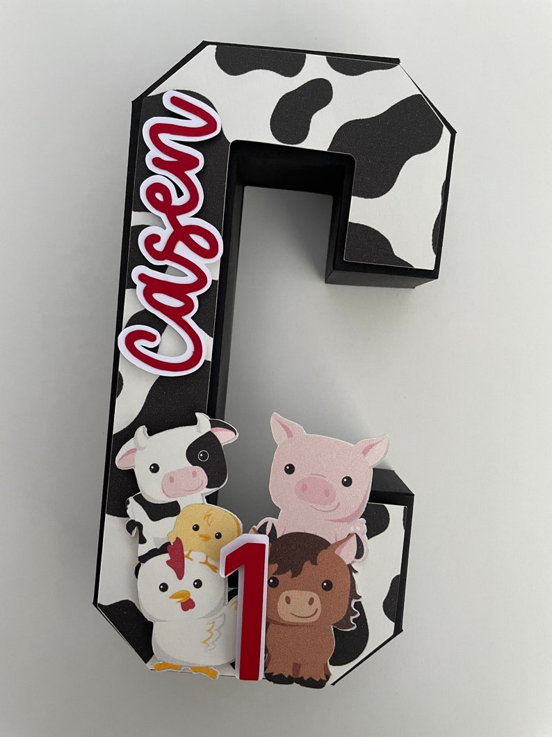 Farm 3D Letters Farm Party Decoration Farm Party Supplies - Etsy
