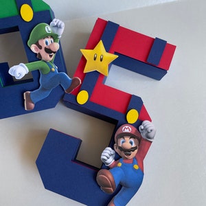 3D Mario Bros, Super Mario 3D Letter, Mario Bros Theme Party, Super ...