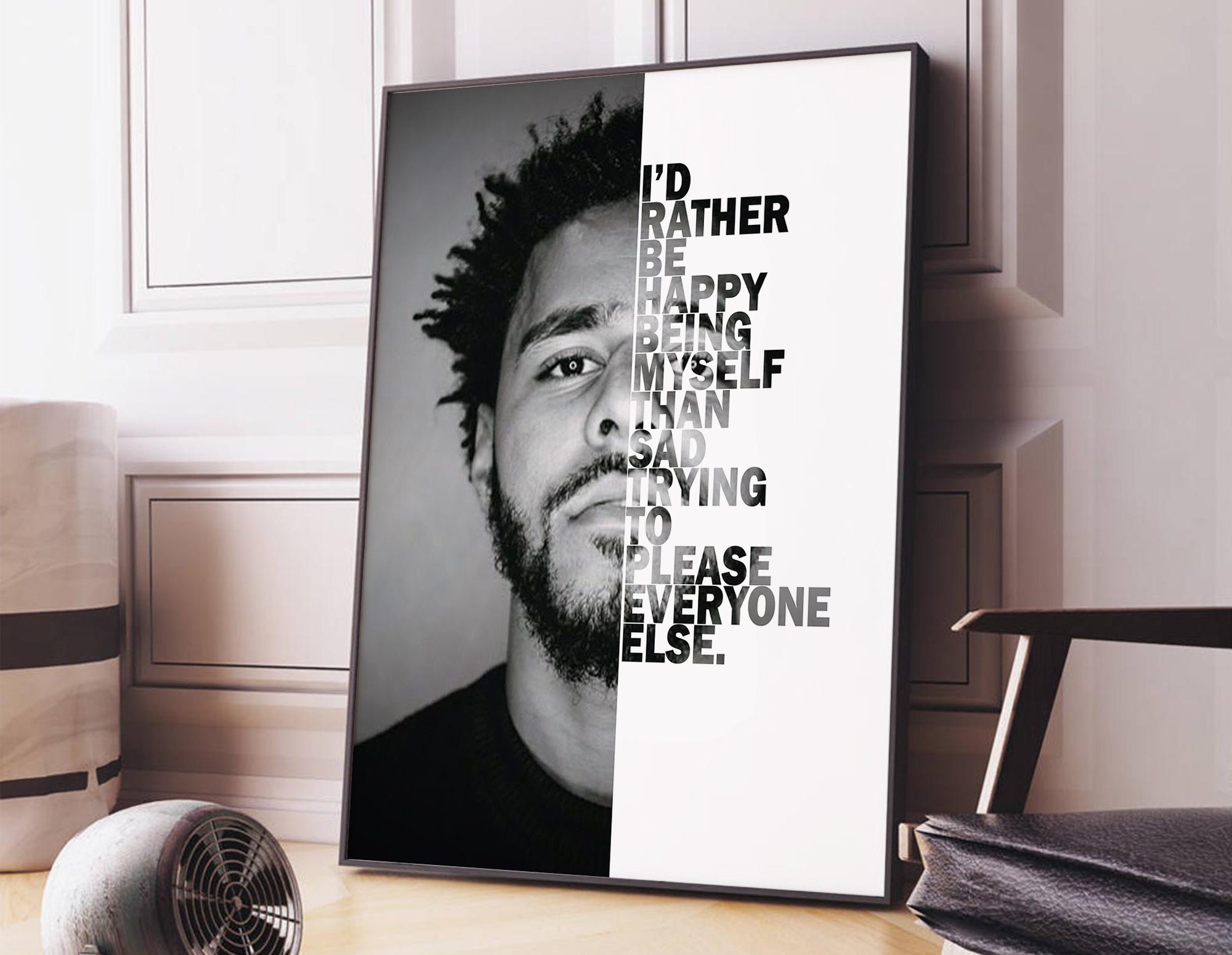 J Cole Art Poster Canvas Print Home Decor Wall Art | Etsy