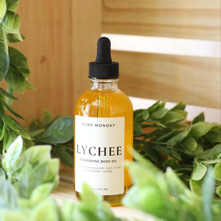 Lychee Coconut Body Oil: Tropical Scented, Nourishing Skincare - Etsy