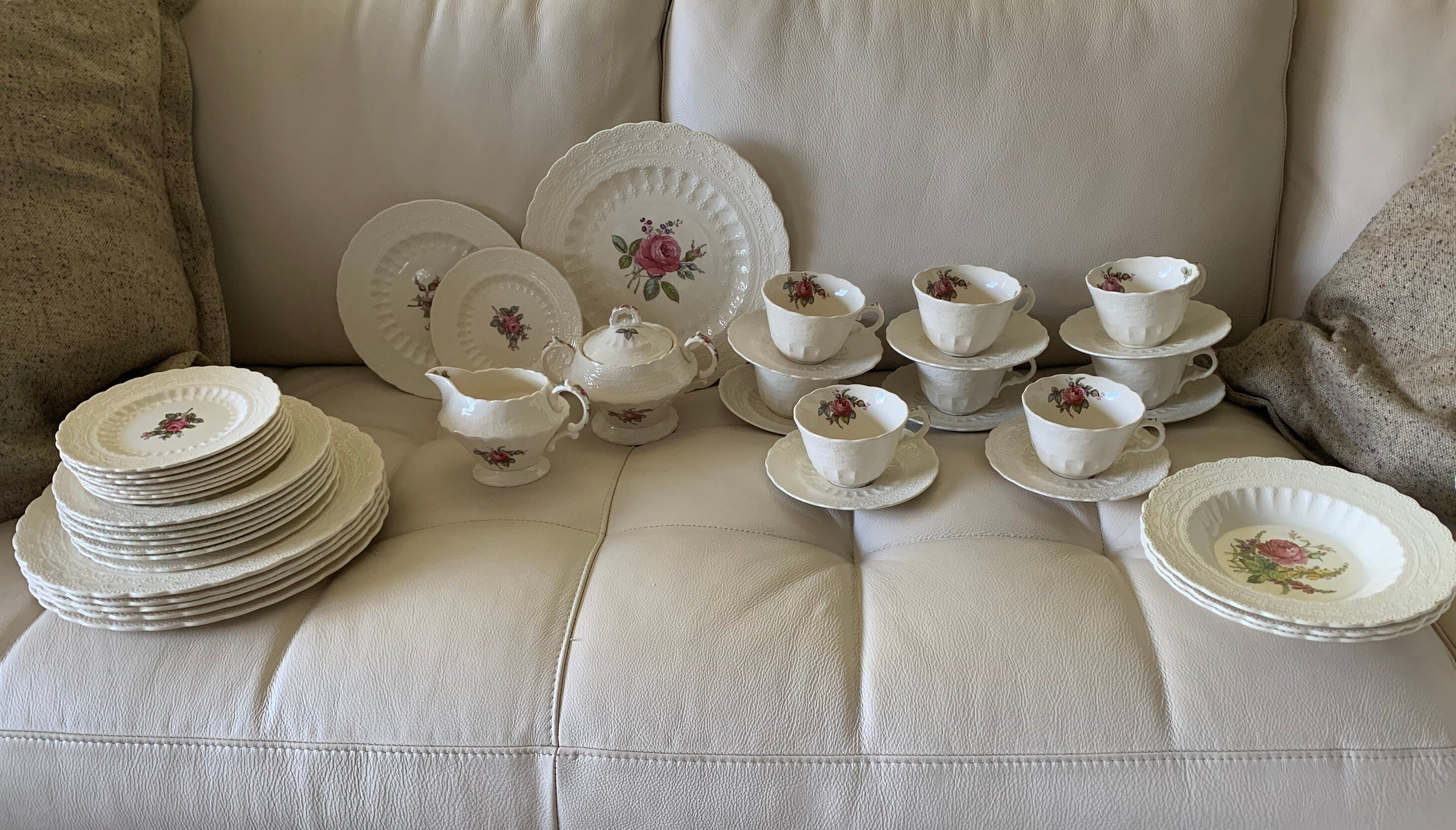 Spode England Billingsley Rose 43pc Dinnerware Set Very NICE - Etsy