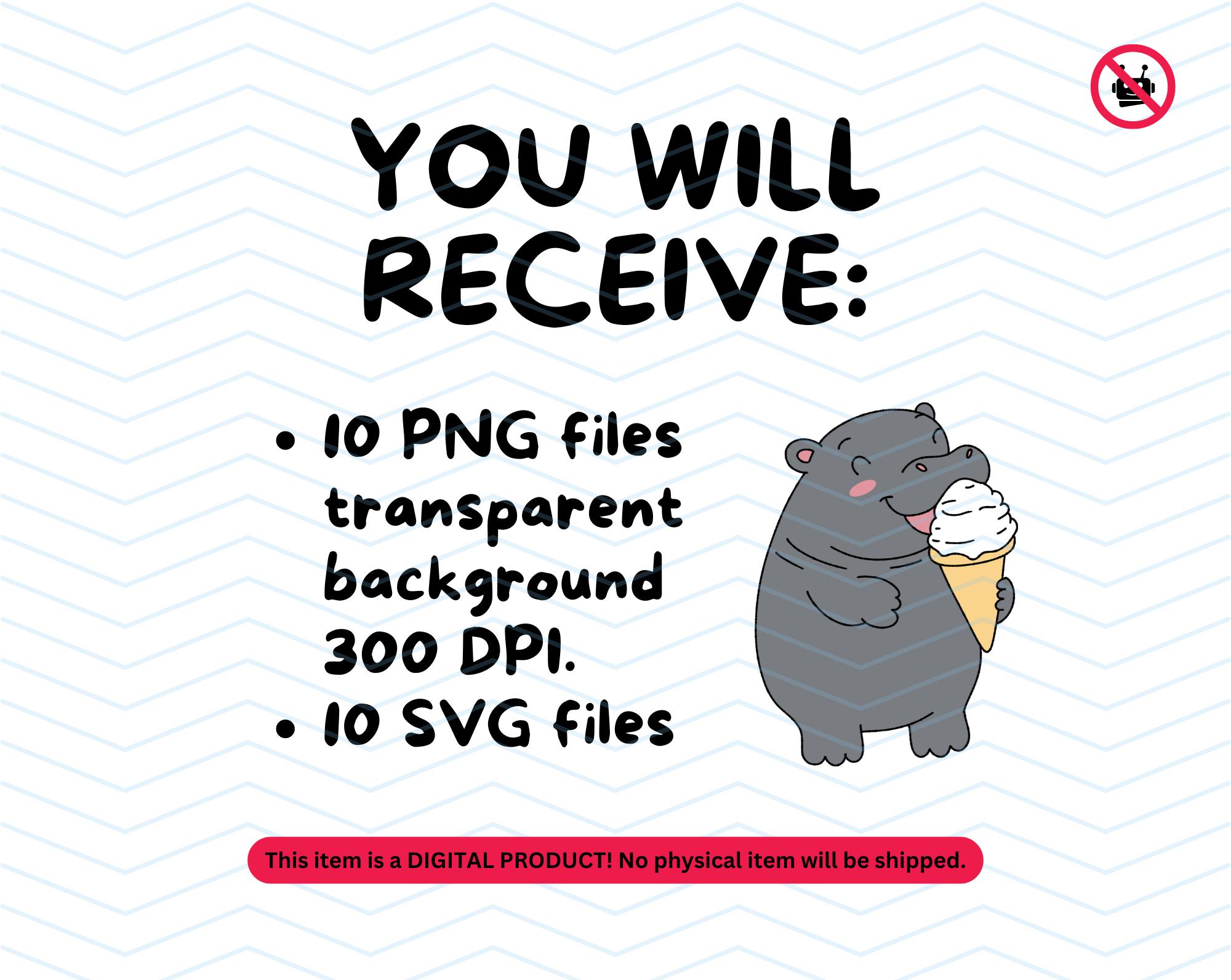 Moo Deng Clipart Adorable Pygmy Hippo PNG Baby Hippo Doodle Cute Hippo ...