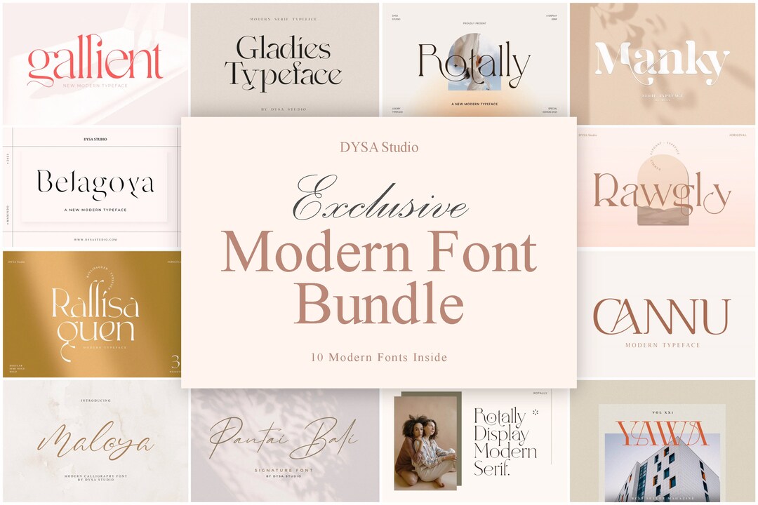 Exclusive Modern Font Bundle - Serif Font, Branding Font, Font for ...