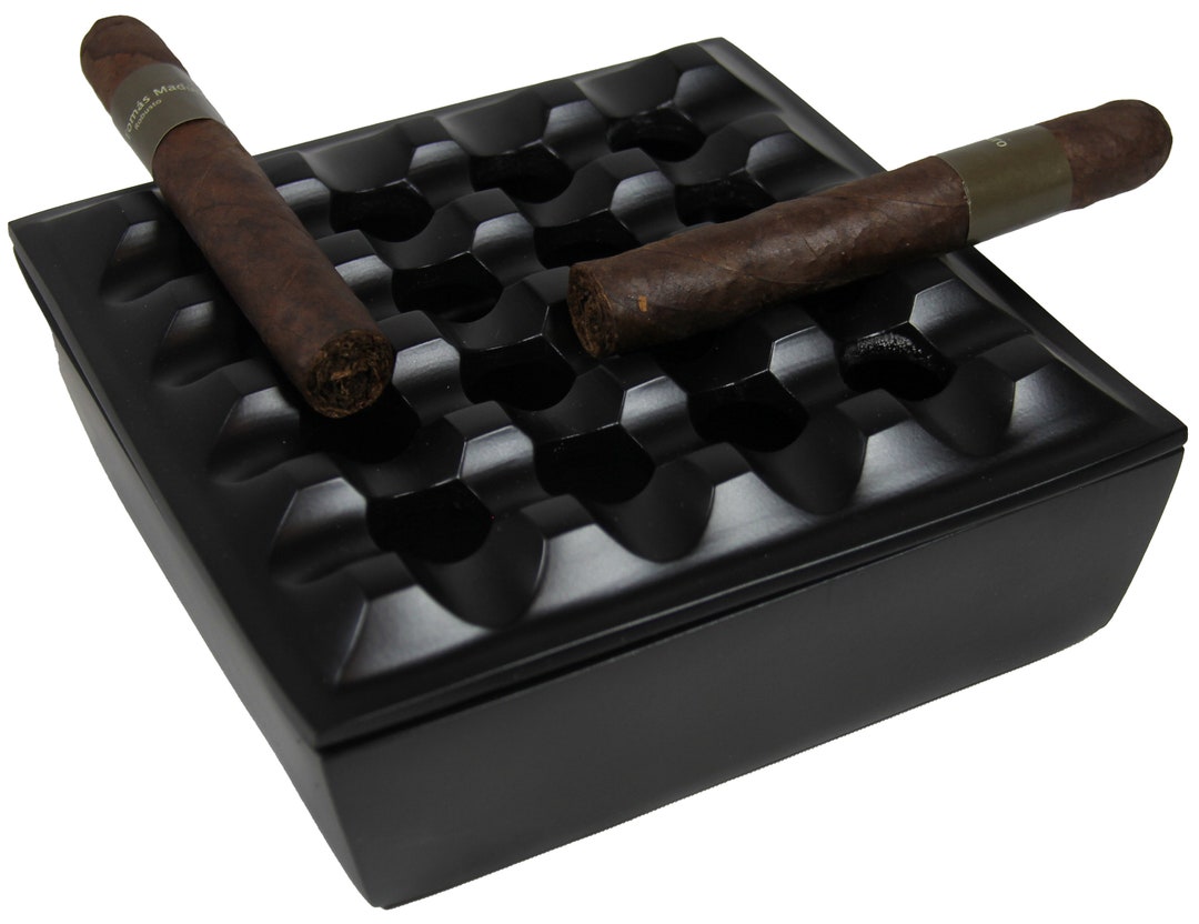 Cigar Grid Modern Ashtray Black 7 Inch by 7 Inch - Etsy