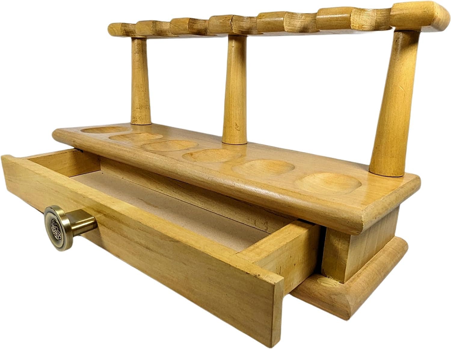 Tobacco Pipe Stand - Wooden Tobacco Pipes Display Rack Holder for 6 ...