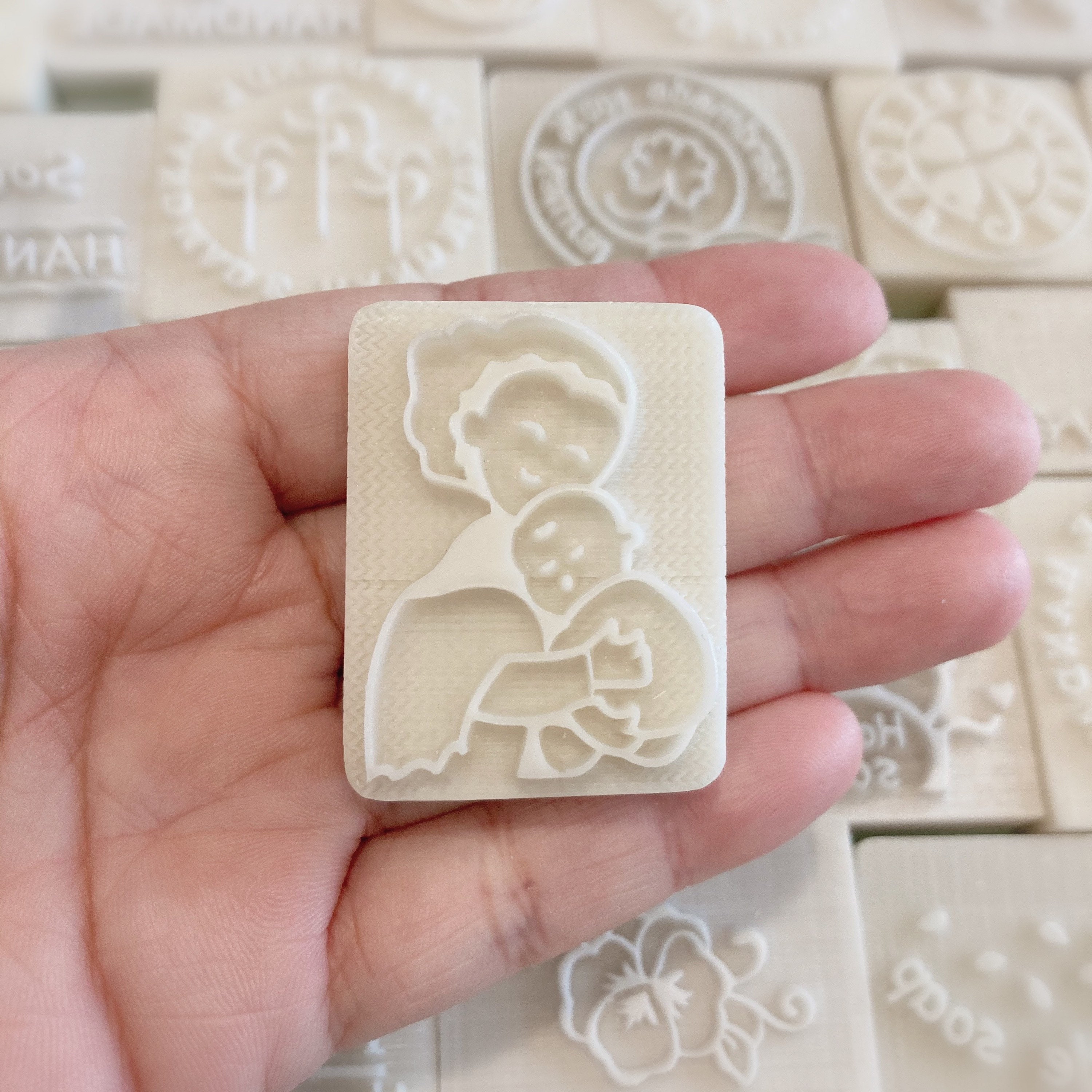 S015/ Mum and Baby /soap Stamp/ Handmade Cookie Stamp/ Resin Stamp - Etsy