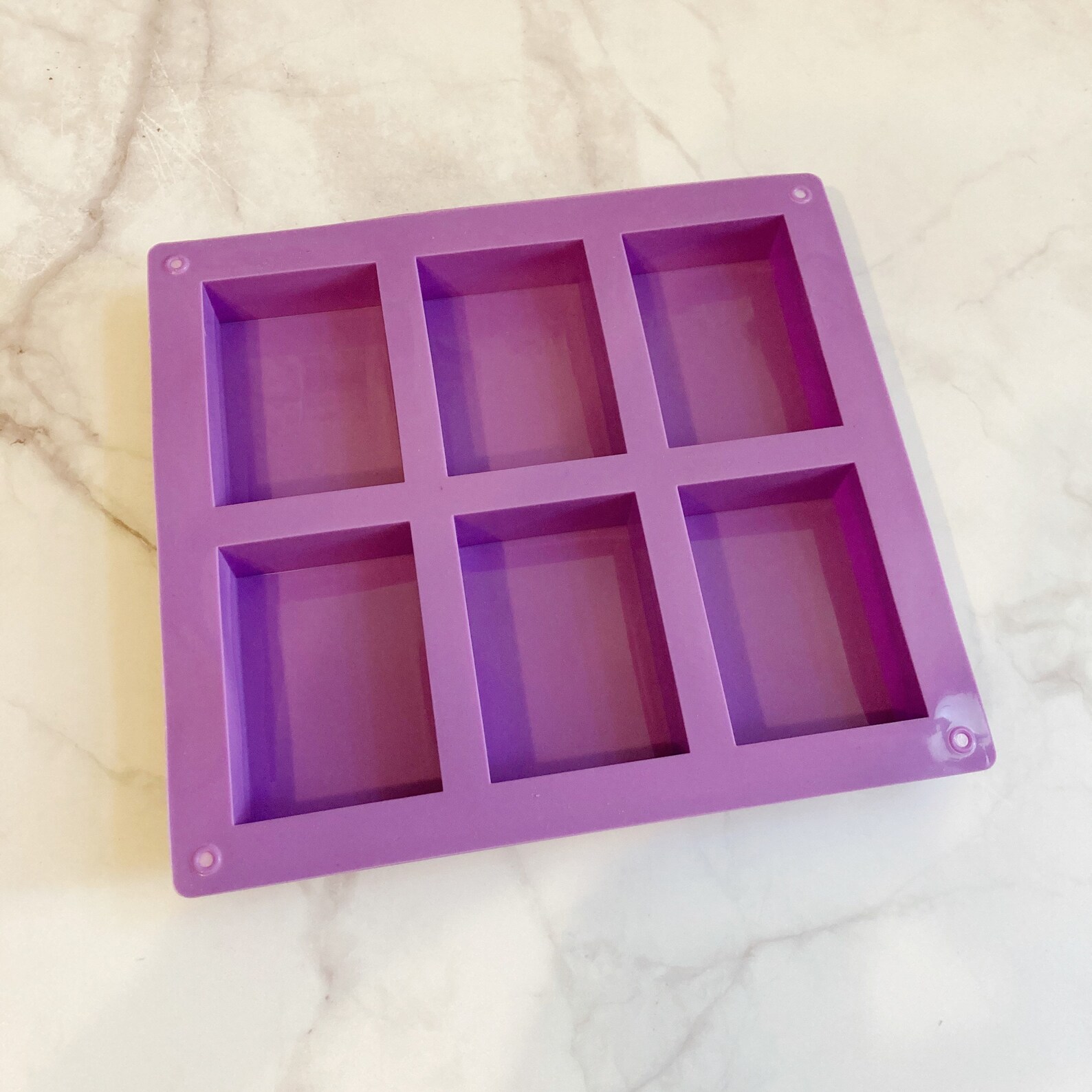 3.25" X 2.25" /6 Cavities Rectangle Silicone Mold/ Rectangle Silicone ...