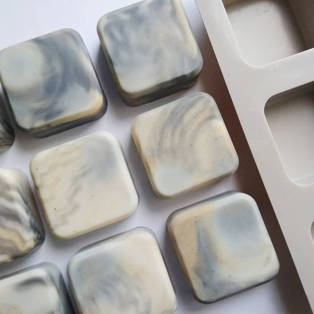 2.15"x2.15"x0.8"/9 Cavities Rounded Edge Square Silicone Mold/ Square ...