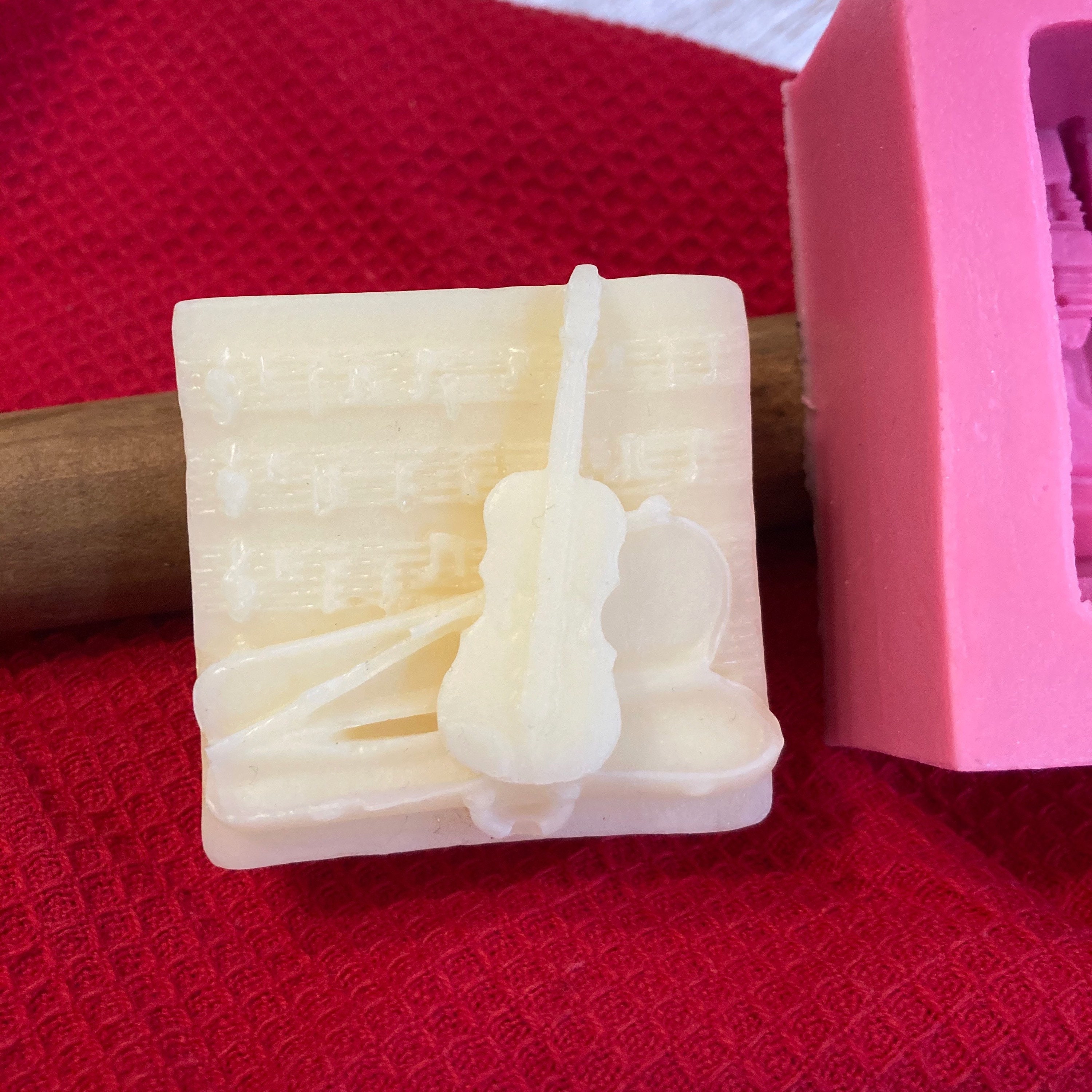2x2x1/1 Cavity Violin Silicone Mold/ Musical Instrument Silicone Soap ...