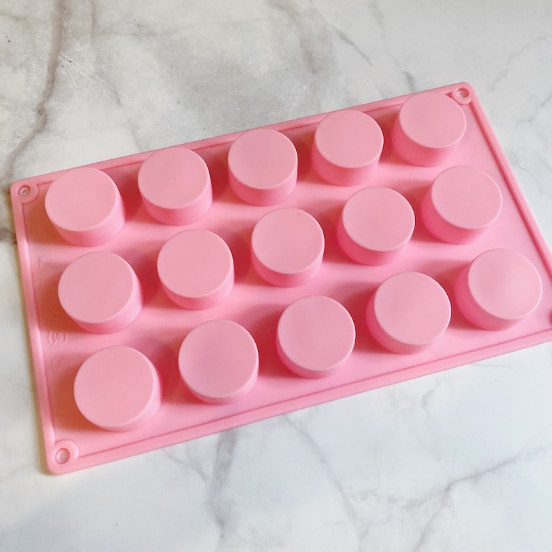 1.5"diameter /15 Cavities Circle Silicone Mold/ Circle Silicone Soap ...