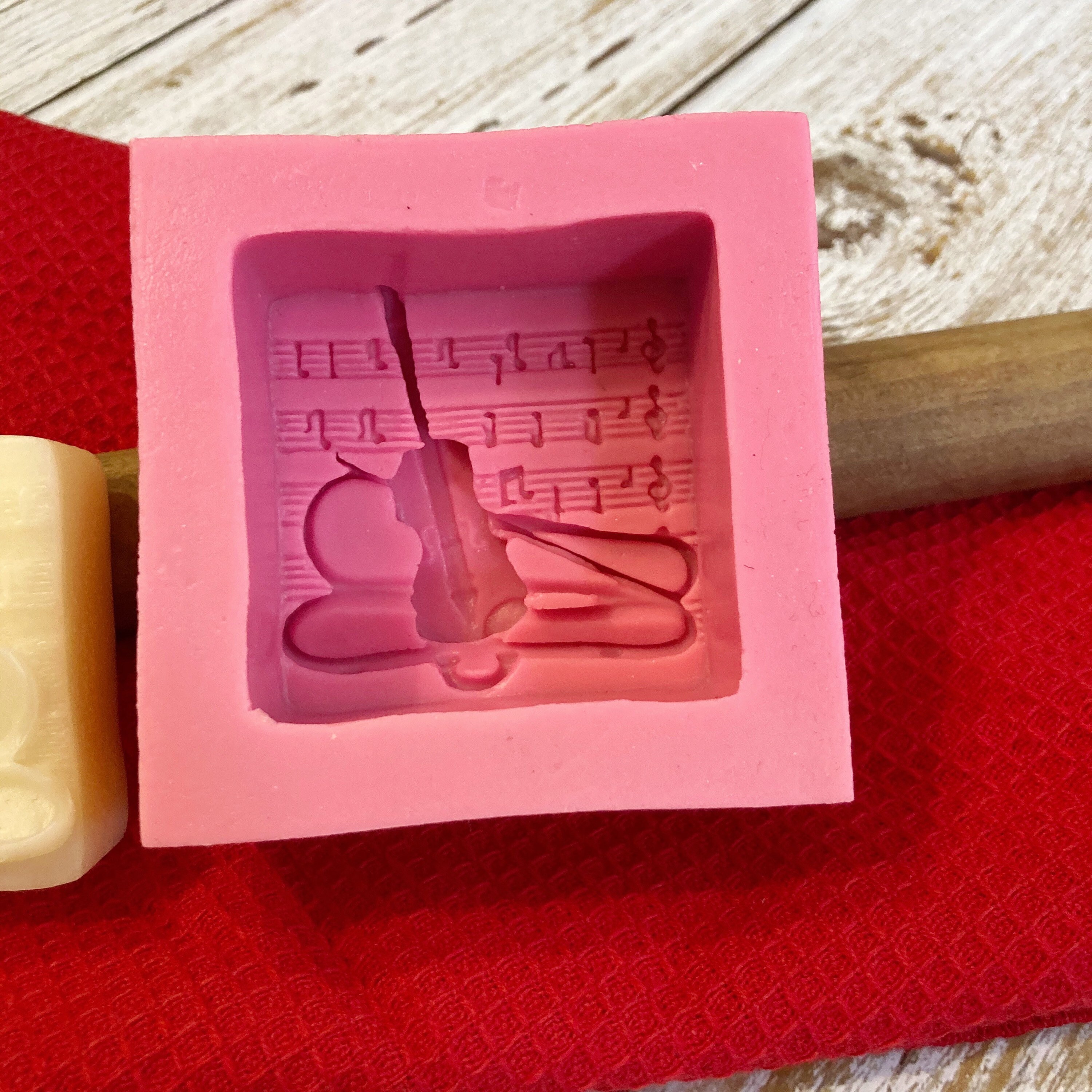 2x2x1/1 Cavity Violin Silicone Mold/ Musical Instrument Silicone Soap ...
