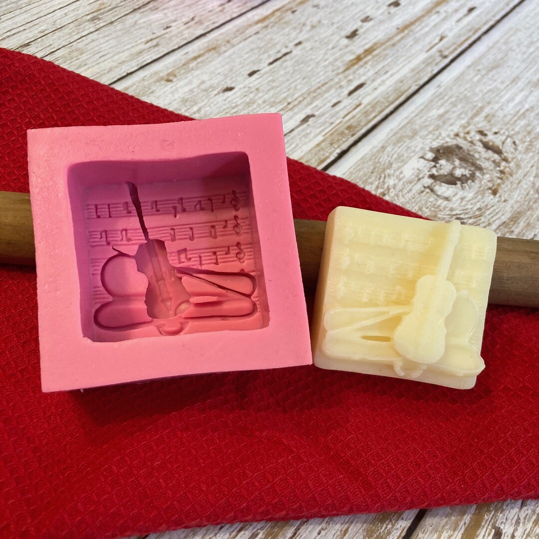 2"x2"x1"/1 Cavity Violin Silicone Mold/ Musical Instrument Silicone ...