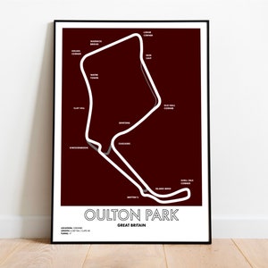 Oulton Park Track Map Motor Racing Circuit England British Touring Car ...