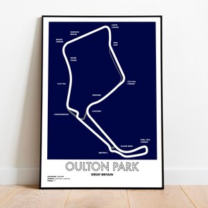 Oulton Park Track Map Motor Racing Circuit England British Touring Car ...