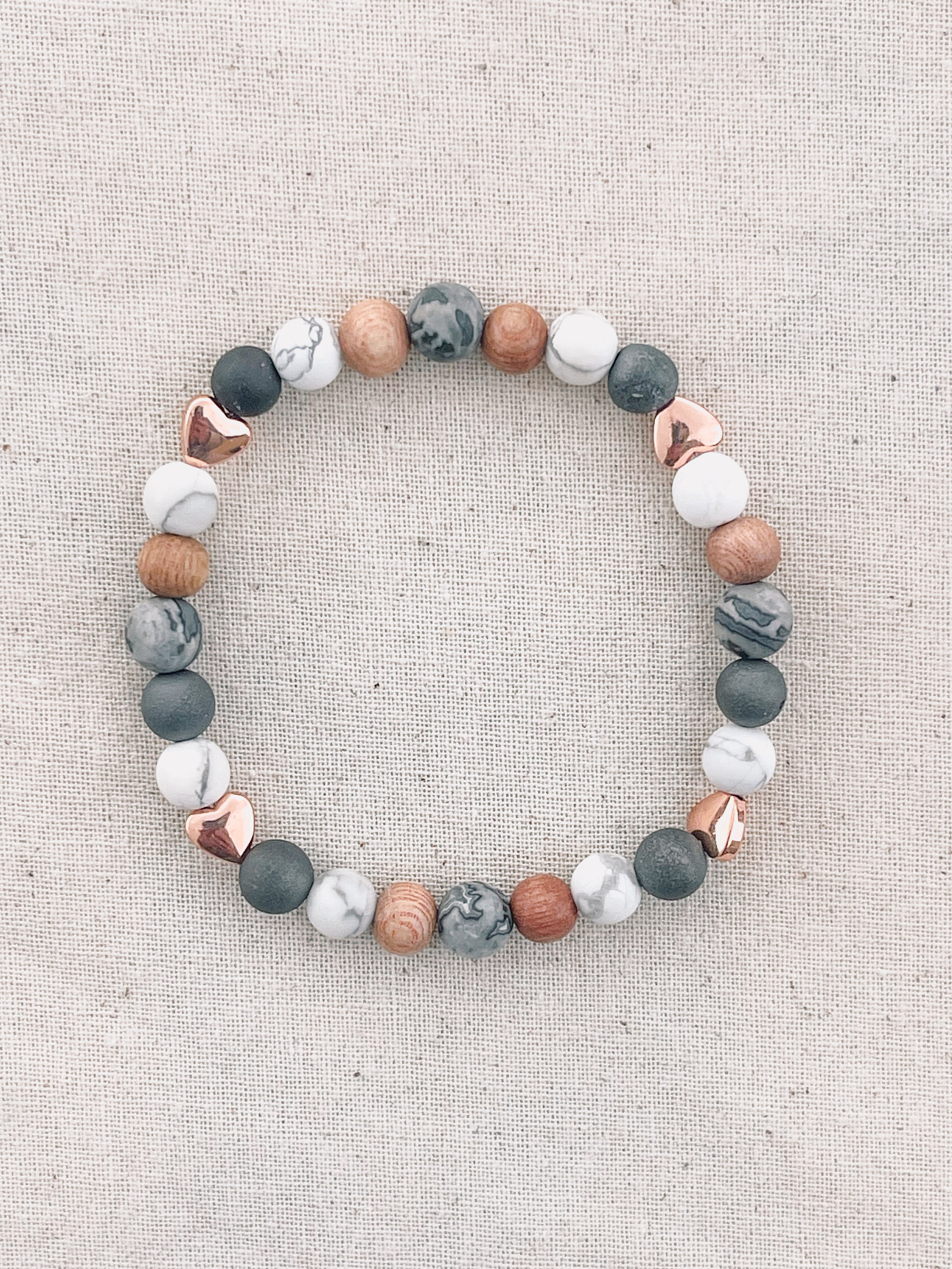 OLD SOUL Bracelets Beaded Gemstone Bracelet Druzy Whitewood Rose Gold ...