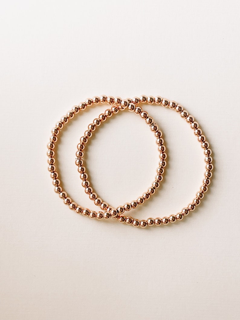 MINI SOLID GOLDEN Bracelets 10k Gold Filled Beads Gold Bracelet - Etsy