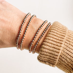 MINI SOLID GOLDEN Bracelets 10k Gold Filled Beads Gold Bracelet - Etsy