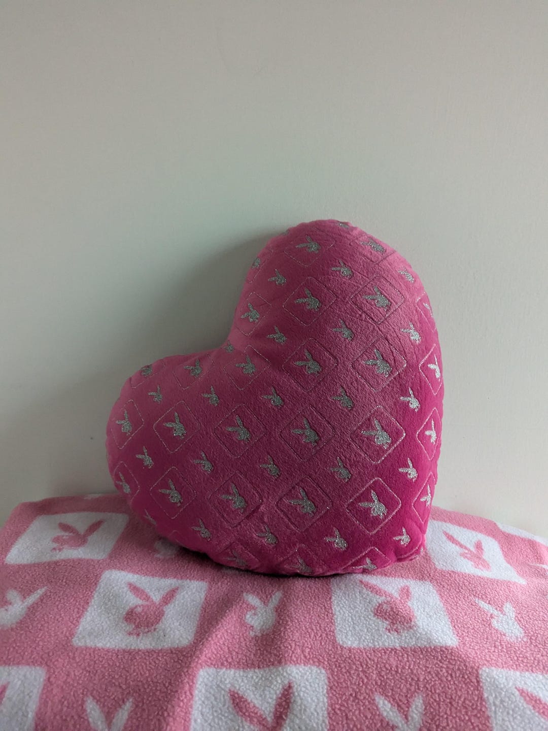 Playboy Original Heart Shaped Pillow - Etsy