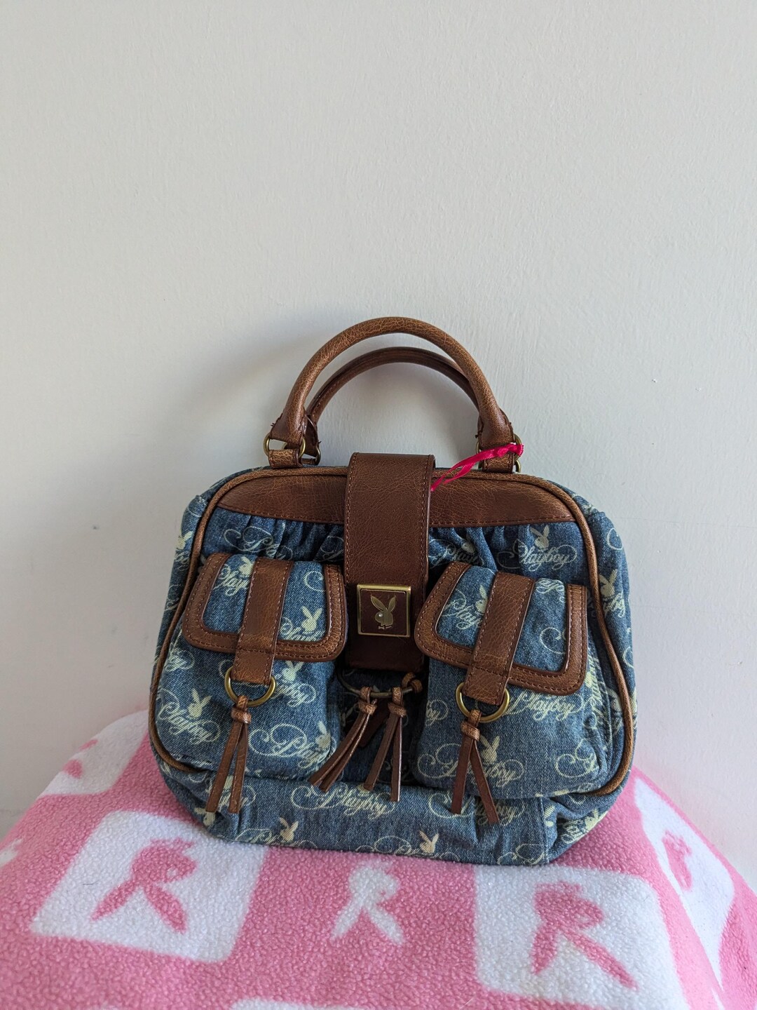 Playboy Original Blue Monogram Handbag Bag Purse - Etsy