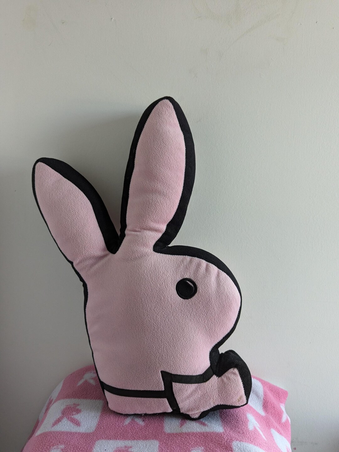 Playboy Light Pink Original Bunny Shaped Pillow Look All Photos - Etsy