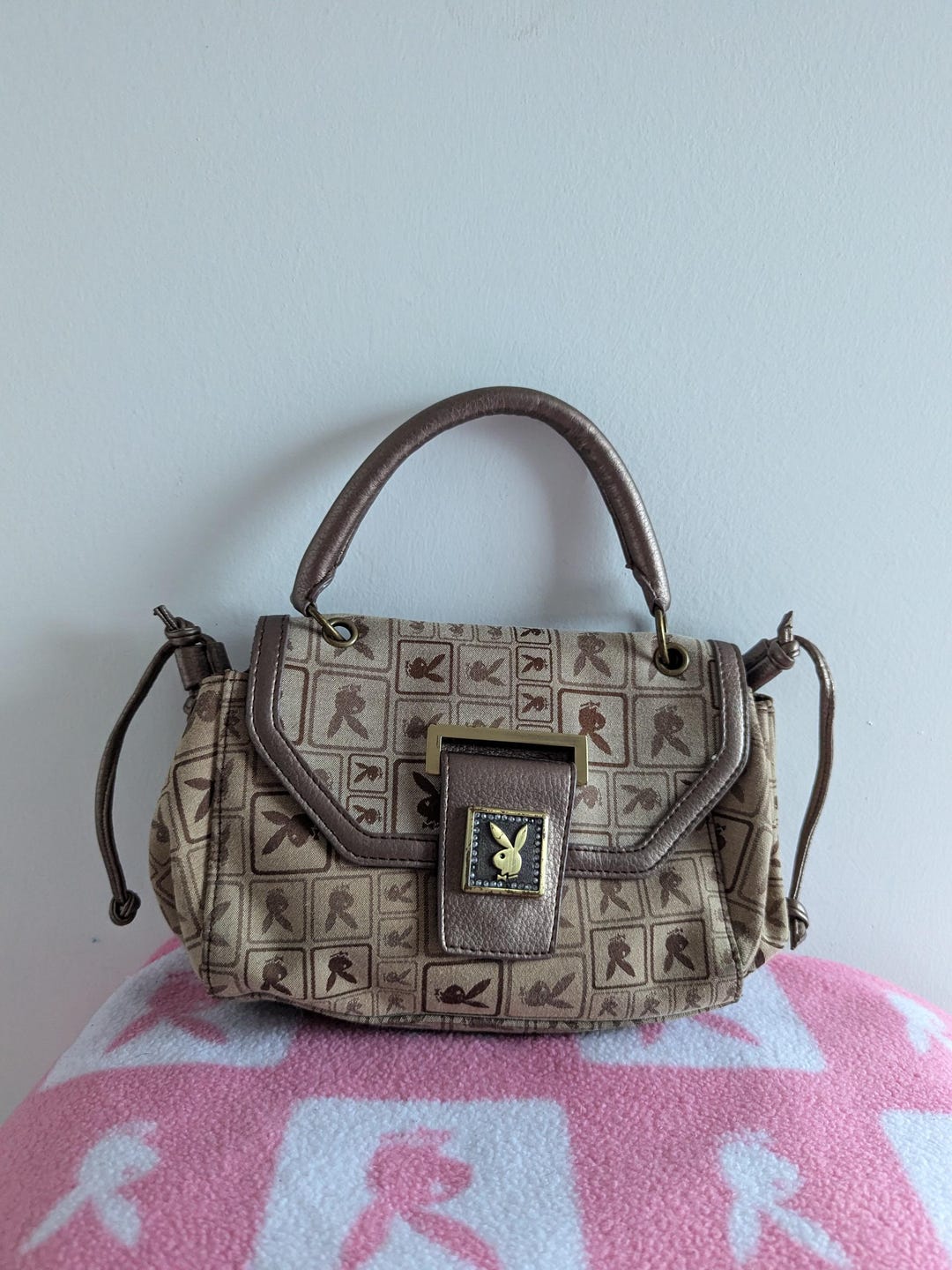Playboy Original Brown Monogram Handbag Bag Purse - Etsy