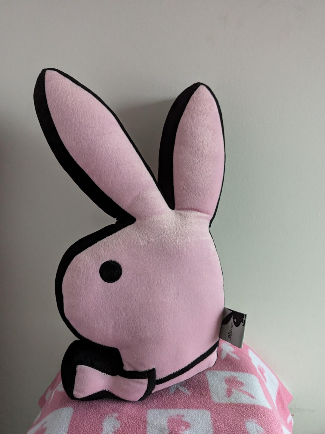 Playboy Light Pink Original Bunny Shaped Pillow - Etsy