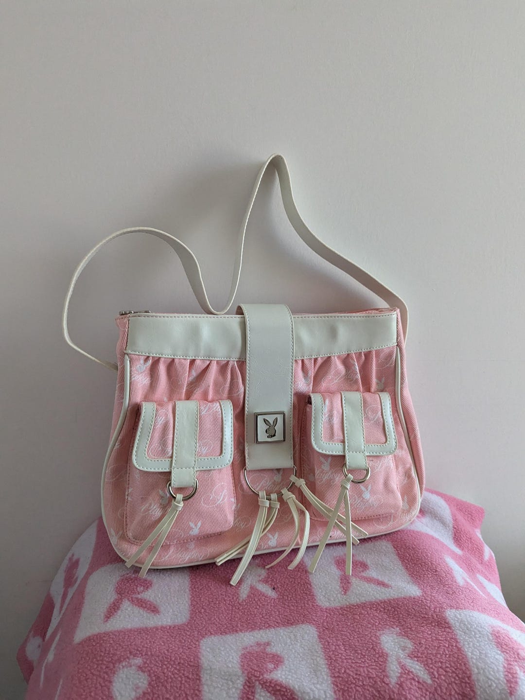 Playboy Original Pink Monogram Handbag Bag Purse - Etsy