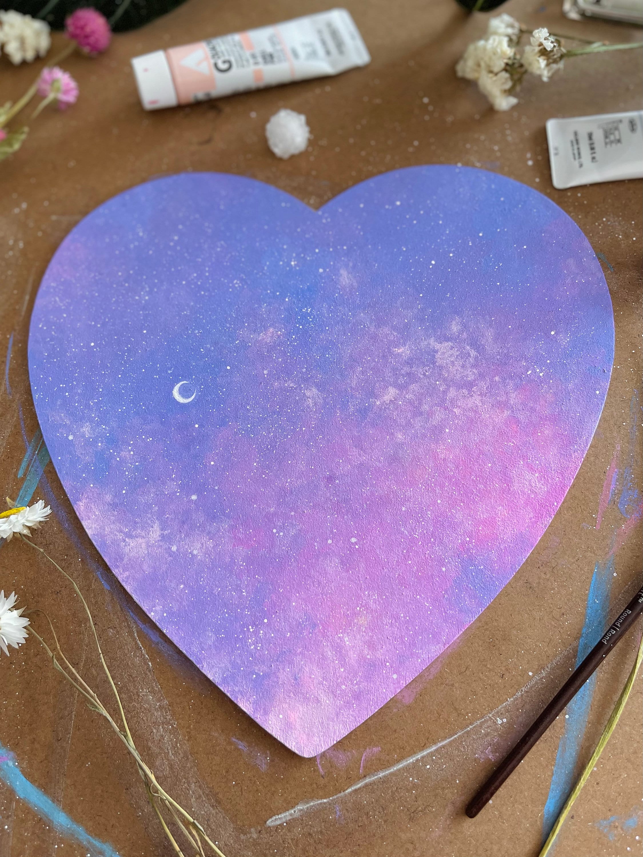 Moon Dust Original Celestial Painting // Cloud Painting // - Etsy