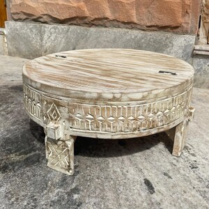 Wooden Indian Carving Coffee Table, Tea Table | Side End Table Home ...