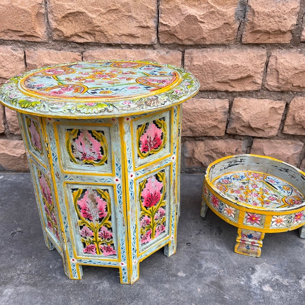 Painted Side Table - Etsy