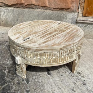 Wooden Indian Carving Coffee Table, Tea Table | Side End Table Home ...