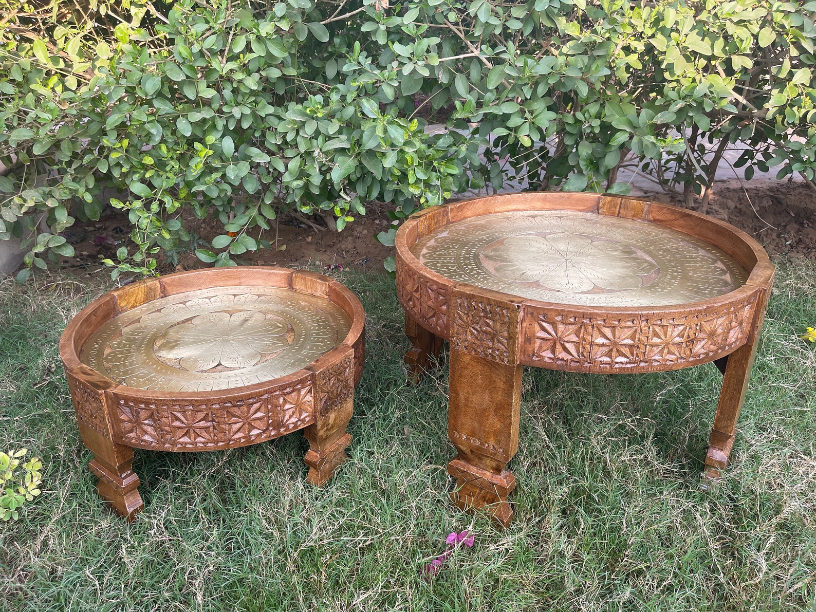 Wooden Traditional Chakki Table Indian Handmade Beautiful - Etsy