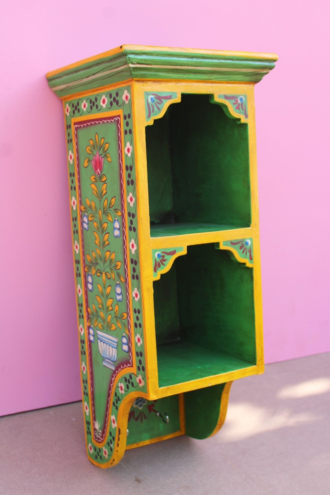 Wooden Hand Painted Storage Cabinet Indoor Furniture Living Room ...