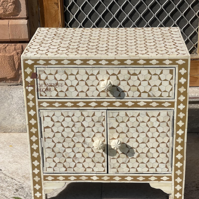 Bone Inlay Nightstand - Etsy