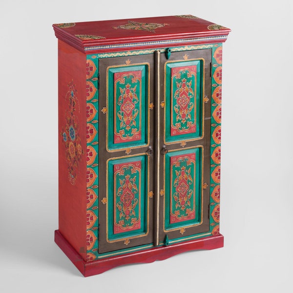 Hand Painted Cabinet - Etsy