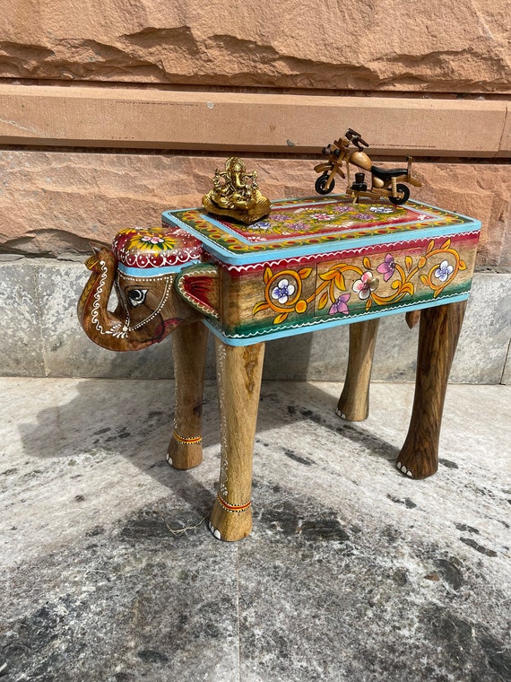 Wooden elephant coffee table store