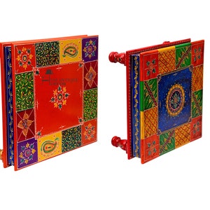 Indian Handpainted Chowki Bajot Table Pair2 ,indian Religious Pooja ...